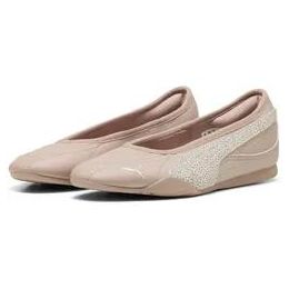 Sneaker Puma "CATCH SOLEIL BALLERINA TOPCAT", Damen, Gr. 41, rose latte, frosted ivory, Puma gold, Synthetik, Schuhe Sneaker, sportlicher Stil, mit Leo-Print, leicht profilierte Gummi-Laufsohle