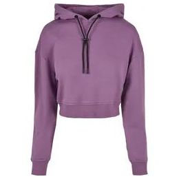 Rundhalspullover Urban Classics "Urban Classics Damen Ladies Short Terry Hoody", Damen, Gr. XXL, duskviolet, 65% Baumwolle, 35% Polyester, unifarben, normal, ohne Ausschnitt, Pullover Rundhalspullover