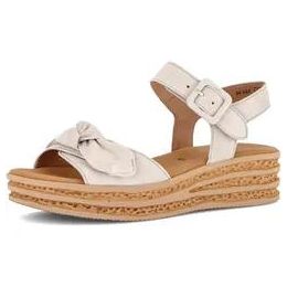 Plateausandaletten Gabor "Plateau Sandale", Damen, Gr. 43, beige, Schuhe