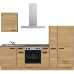 K&uuml;chenzeile Nobilia "Structura I", NEU: individuell anpassbar mit gratis Profi-Beratung", braun (k&uuml;che: braun, korpus: eiche sierra nachbildung, arbeitsplatte: beton schiefergrau nachbildung), B:270,3cm H:216,6cm T:60cm, Komplettk&uuml;chen-Sets, K&uuml;chenzeile, vormontiert, Breite 270 cm, Ausrichtung w&auml;hlbar, wahlw. mit E-Ger&auml;ten