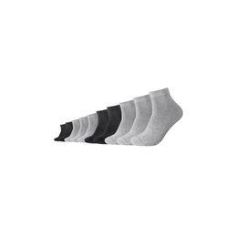 Kurzsocken Camano "10er Pack", Herren, Gr. 39-42, grau (light grau melange), 80% Baumwolle, 17% Polyamid, 3% Elasthan, uni, Socken