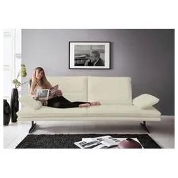 2,5-Sitzer W.Schillig "broadway, Designsofa mit tollem Sitzkomfort", beige (sahara s37), B:236cm H:94cm T:96cm, Stoff S37 (100% Polyester): Luxus-Microfaser in Lederoptik, Sofas, Sitztiefenverstellung, Kopfteil- & Seitenteilverstellung, Breite 216cm