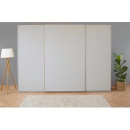 Schwebet&uuml;renschrank Rauch "Kleiderschrank Schrank Garderobe KOLUNA mit Dekor-Front", grau (seidengrau), B:315cm H:210cm T:62cm, Holzwerkstoff, Schr&auml;nke, Schwebet&uuml;renschrank, Breiten 203/271/315/360 cm H&ouml;hen 210/229 cm MADE IN GERMANY