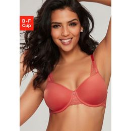 Minimizer-BH Lascana, Damen, Gr. 70, Cup B, rot (chrysanthemu), Microtouch, Obermaterial: 87% Polyamid, 13% Elasthan, BHs Minimizer-BH, mit Spacer-Schalen und B&uuml;gel &ndash; auch ideal f&uuml;r gro&szlig;e Gr&ouml;&szlig;en