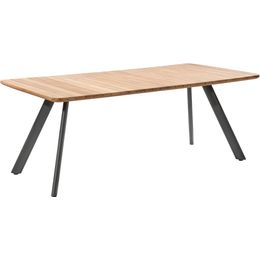 Esstisch Musterring "Freilicht Schweden", natur, anthrazit, anthrazit, teak, B:200cm H:76cm T:95cm, Tische, Esstisch, Gro&szlig;z&uuml;gige Ma&szlig;e von 200 x 95 cm, ideal f&uuml;r gesellige Runden im Garten