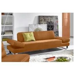 2-Sitzer W.Schillig "taboo Designsofa mit hohem Sitzkomfort", gelb (brandy s37), B:202cm H:76cm T:91cm, Flachgewebe S22 (100% Polyester);Stoff S37 (100% Polyester): Luxus-Microfaser in Lederoptik;Longlife Xtra-Leder Z59: Glattleder mit modischer Pr&auml;gung. Hautst&auml;rke 0, 9 - 1, 1 mm;Longlife Xtra-Leder Z69: Das feinnarbige, gedeckte Softleder Z69 besticht durch seine au&szlig;ergew&ouml;hnliche Weichheit im tre