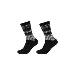 Socken s.Oliver "2er Pack", Damen, Gr. 39-42, schwarz (schwarz mix), 67% Polyester, 30% Baumwolle, 3% Elasthan, mehrfarbig, Socken Socken