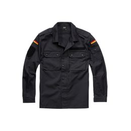 Kurzarmhemd Brandit "Brandit Herren BW Feldbluse", Herren, Gr. 4XL, US-Gr&ouml;&szlig;en, schwarz, 80% Polyester, 20% Baumwolle, unifarben, normal, Hemden