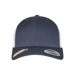 Trucker Cap Flexfit "Flexfit Caps YP CLASSICS RECYCLED RETRO TRUCKER CAP 2-TONE", Herren, Gr. onesize, navy, wei&szlig;, 100% Baumwolle, unifarben, Caps
