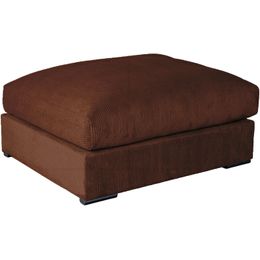 Polsterhocker Home Affaire "Finca XXL, B: 125 cm", terracota, B:125cm H:52cm T:101cm, 100% Polyester, Hocker, Polsterhocker, Mega-Hocker, in Cord oder Chenille-Struktur w&auml;hlbar