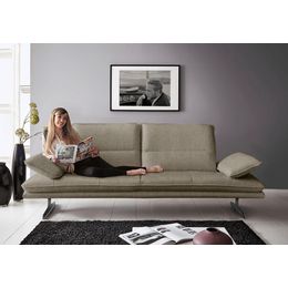2,5-Sitzer W.Schillig "broadway Designsofa mit hohem Sitzkomfort", schwarz (pepper s22), B:236cm H:94cm T:96cm, Flachgewebe S22 (100% Polyester), Sofas, Sitztiefenverstellung, Kopfteil- & Seitenteilverstellung, Breite 236cm