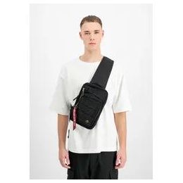 Tragetasche Alpha Industries "Label Sling Bag", schwarz, Obermaterial: 100% Nylon, Taschen