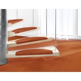 Stufenmatte Dekowe "Mara S2", orange (terra), B:25cm H:5mm L:65cm, Sisal, Teppiche, 100% Sisal, gro&szlig;e Farbauswahl, selbstklebend, auch als Set 15 St&uuml;ck