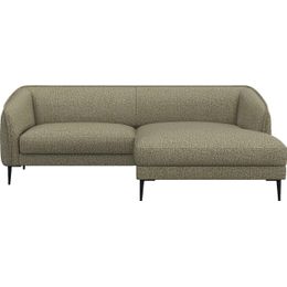 Ecksofa FLEXLUX "Belle Designsofa, bequem durch Kaltschaum im Sitz", gr&uuml;n (fall gr&uuml;n), B:218cm H:74cm T:149cm, 62% Polyester/17%Cotton/14%Viscose/7%linen, Sofas, Ecksofa, Skandinavisches Design, In hochwertiger Verarbeitung, B/T 218/149 cm