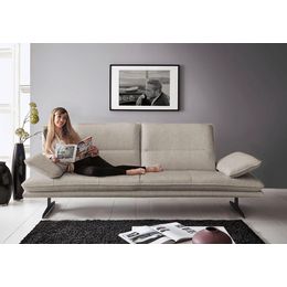2,5-Sitzer W.Schillig "broadway, Designsofa mit tollem Sitzkomfort", braun (sesame s22), B:236cm H:94cm T:96cm, Flachgewebe S22 (100% Polyester), Sofas, Sitztiefenverstellung, Kopfteil- & Seitenteilverstellung, Breite 216cm