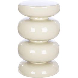Beistelltisch Gilde "S&auml;ule-Beistelltisch Lille", beige (creme), B:29,5cm H:48cm T:29,5cm, 100% Eisen, Tische, Beistelltisch