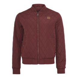 Allwetterjacke Urban Classics "Urban Classics Herren Diamond Quilt Jacket", Herren, Gr. S, burgundy, 100% Polyester, unifarben, normal, amerikanischer Ausschnitt, Jacken