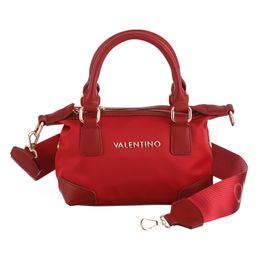 Valentino Handbags Shopper VALENTINO BAGS "JOLLY BIS RE", Damen, Gr. B/H/T: 20cm x 14cm x 12cm, rubino, Lederimitat, Textil, Taschen Shopper, Damen Handtasche, Schultertasche mit goldfarbenen Logoschriftzug