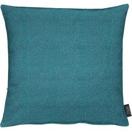 Dekokissen Apelt "Vermont" Gr. 1, blau (t&uuml;rkis, unifarben), B:46cm L:46cm, Obermaterial: 100% Polyester, Dekokissen_Sitzkissen_Kissenh&uuml;llen, ohne F&uuml;llung