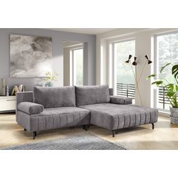 Ecksofa exxpo - SOFA FASHION "Cambria, B/T: 262/171 cm, hochbeiniges, modernes Design", cappucino, B:262cm H:93cm T:171cm, Sofas, Ecksofa, inkl. Bettfunktion und Bettkasten, 15 cm bodenfrei, L-Form