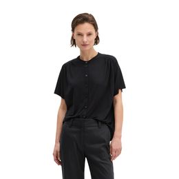 Marc O'Polo Kurzarmshirt MARC O'POLO "aus LENZING&trade; ECOVERO&trade;", Damen, Gr. L, schwarz, Obermaterial: 94% Viskose, 6% Elasthan, unifarben, regular fit, normaler Saum, Shirts