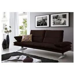 2,5-Sitzer W.Schillig "broadway Designsofa mit hohem Sitzkomfort", braun (mocca z69), B:236cm H:94cm T:96cm, Longlife Xtra-Leder Z69: Das feinnarbige, gedeckte Softleder Z69 besticht durch seine au&szlig;ergew&ouml;hnliche Weichheit im trendigen &raquo;Vintage-Look&laquo;, Hautst&auml;rke 0, 9 - 1, 1 mm, Sofas, Sitztiefenverstellung, Kopfteil- & Seitenteilverstellung, Breite 236cm