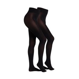 Feinstrumpfhose Camano "2er Pack", Damen, Gr. 38/40, schwarz, 94% Polyamid, 6% Elasthan, Strumpfhosen Feinstrumpfhose