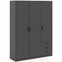Kleiderschrank Inosign "Sprint Dreht&uuml;renschrank, Aufbewahrung Kasten Schrank Stauraum", schwarz, B:147cm H:200,4cm T:49,8cm, Holzwerkstoff, Schr&auml;nke, Kleiderschrank, Breite 98,5/147 oder 195,5 cm, je mit Einlegeb&ouml;den und Kleiderstange