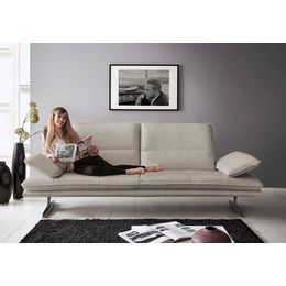 2,5-Sitzer W.Schillig "broadway Designsofa mit hohem Sitzkomfort", braun (sesame s22), B:236cm H:94cm T:96cm, Flachgewebe S22 (100% Polyester), Sofas, Sitztiefenverstellung, Kopfteil- & Seitenteilverstellung, Breite 236cm