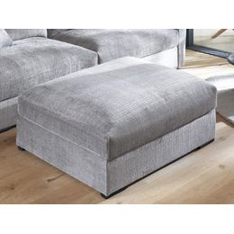 Polsterhocker Home Affaire "Finca XXL, B: 125 cm", hellgrau, B:125cm H:52cm T:101cm, 100% Polyester, Hocker, Polsterhocker, Mega-Hocker, in Cord oder Chenille-Struktur w&auml;hlbar