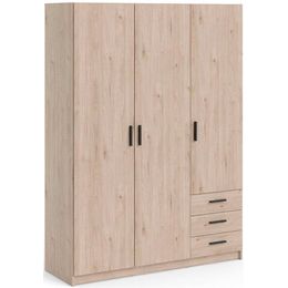 Kleiderschrank Inosign "Sprint Dreht&uuml;renschrank, Aufbewahrung Kasten Schrank Stauraum", braun, B:147cm H:200,4cm T:49,8cm, Holzwerkstoff, Schr&auml;nke, Kleiderschrank, Breite 98,5/147 oder 195,5 cm, je mit Einlegeb&ouml;den und Kleiderstange