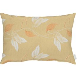 Dekokissen Apelt "Valerie" Gr. 1, orange (orange, taupe, gemustert), B:41cm H:5cm L:61cm, Obermaterial: 75% Polyester, 25% Viskose, Dekokissen_Sitzkissen_Kissenh&uuml;llen, ohne F&uuml;llung