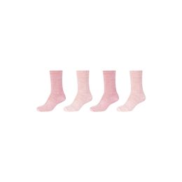 Socken Camano "4er Pack", Damen, Gr. 39-42, pink (pink dogwood), 98% Polyamid, 2% Elasthan, meliert, Socken Socken