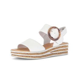Plateausandaletten Gabor "Plateau Sandale", Damen, Gr. 42,5, creme, Schuhe