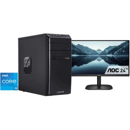 Captiva Business-PC-Komplettsystem "Power-Starter I98-570 TFT Bundle", Energieeffizienz: E (A-G), schwarz, ohne Betriebssystem, 8 GB RAM 500 GB SSD, Computer_Komplettsysteme