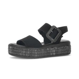 Plateausandaletten Gabor "Plateau Sandale", Damen, Gr. 38,5, schwarz, Schuhe