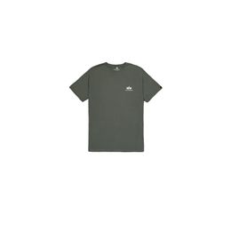 T-Shirt Alpha Industries "Basic T-Shirt SL", Herren, Gr. M, gr&uuml;n (schwarz olive), Obermaterial: 100% Baumwolle, Shirts T-Shirt