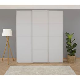 Schwebet&uuml;renschrank Rauch "Kleiderschrank Schrank Garderobe KOLUNA mit Dekor-Front", grau (seidengrau), B:203cm H:229cm T:62cm, Holzwerkstoff, Schr&auml;nke, Schwebet&uuml;renschrank, Breiten 203/271/315/360 cm H&ouml;hen 210/229 cm MADE IN GERMANY