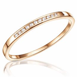 Diamantring Goldmaid Gr. 17, rosa (ros&eacute;goldfarben), Fingerringe, Damen, 17, Rotgold 585, Diamantring