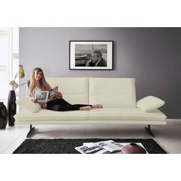 2,5-Sitzer W.Schillig "broadway, Designsofa mit tollem Sitzkomfort", beige (sahara s37), B:236cm H:94cm T:96cm, Stoff S37 (100% Polyester): Luxus-Microfaser in Lederoptik, Sofas, Sitztiefenverstellung, Kopfteil- & Seitenteilverstellung, Breite 216cm