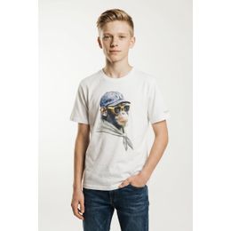 T-Shirt Hurley "THE BIZ SS TEE", Jungen, Gr. 104, barely bone, Obermaterial: 60% Baumwolle, 40% Polyester, Shirts T-Shirt, f&uuml;r Kinder und Jugendliche, sportlicher Stil