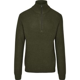 Rundhalspullover Brandit "Brandit Herren Marine Troyer", Herren, Gr. 4XL, olive, 100% Polyacryl, unifarben, normal, amerikanischer Ausschnitt, Pullover Rundhalspullover