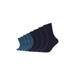 Socken s.Oliver "8er Pack", Herren, Gr. 35-38, blau (navy), 70% Baumwolle, 27% Polyester, 2% Elasthan, 1% Polyamid, uni, Socken Socken