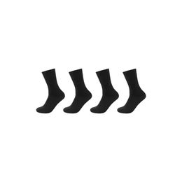 Socken Camano "super soft 4er Pack", Herren, Gr. 39-42, schwarz, 78% Baumwolle, 20% Polyamid, 2% Elasthan, uni, Socken Socken