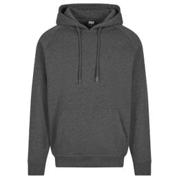 Sweatshirt Urban Classics "Urban Classics Herren Blank Hoody", Herren, Gr. M, charcoal, 65% Baumwolle, 35% Polyester, unifarben, Sweatshirts Sweatshirt