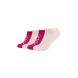 JOOP! Sneakersocken JOOP "4er Pack", Herren, Gr. 35-38, silber (silber peony), 70% Baumwolle, 28% Polyester, 2% Elasthan, Colorblocking, Socken Sneakersocken