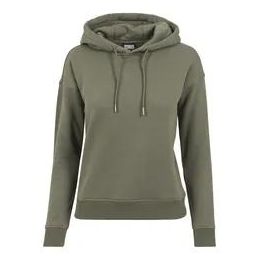 Kapuzenpullover Urban Classics "Urban Classics Damen Ladies Hoody", Damen, Gr. XL, olive, 63% Baumwolle, 37% Polyester, unifarben, normal, ohne Ausschnitt, Pullover Kapuzenpullover