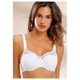 Minimizer-BH Petite Fleur, Damen, Gr. 100, Cup C, braun (mocha, mousse, wei&szlig;), Spitze, Obermaterial: 90% Polyamid, 10% Elasthan, BHs Dekollet&eacute;-Former BH Minimizer-BH BH-Set Unterw&auml;sche B&uuml;gel-BH, mit B&uuml;gel und sch&ouml;ner Stickerei &ndash; ideal f&uuml;r gro&szlig;e Gr&ouml;&szlig;en
