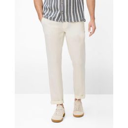 Chinohose Brax "Style EVANS", Herren, Gr. 102, Normalgr&ouml;&szlig;en, wei&szlig;, Web, 100% Leinen, Hosen Chinohose