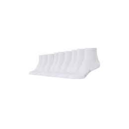 Kurzsocken Mustang "9er Pack", Damen, Gr. 35-38, wei&szlig;, 73% Baumwolle, 23% Polyester, 2% Polyamid, 2% Elasthan, Socken